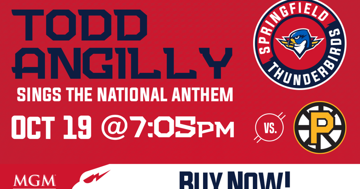 Springfield Thunderbirds | TD Garden Anthemist Todd Angilly to…