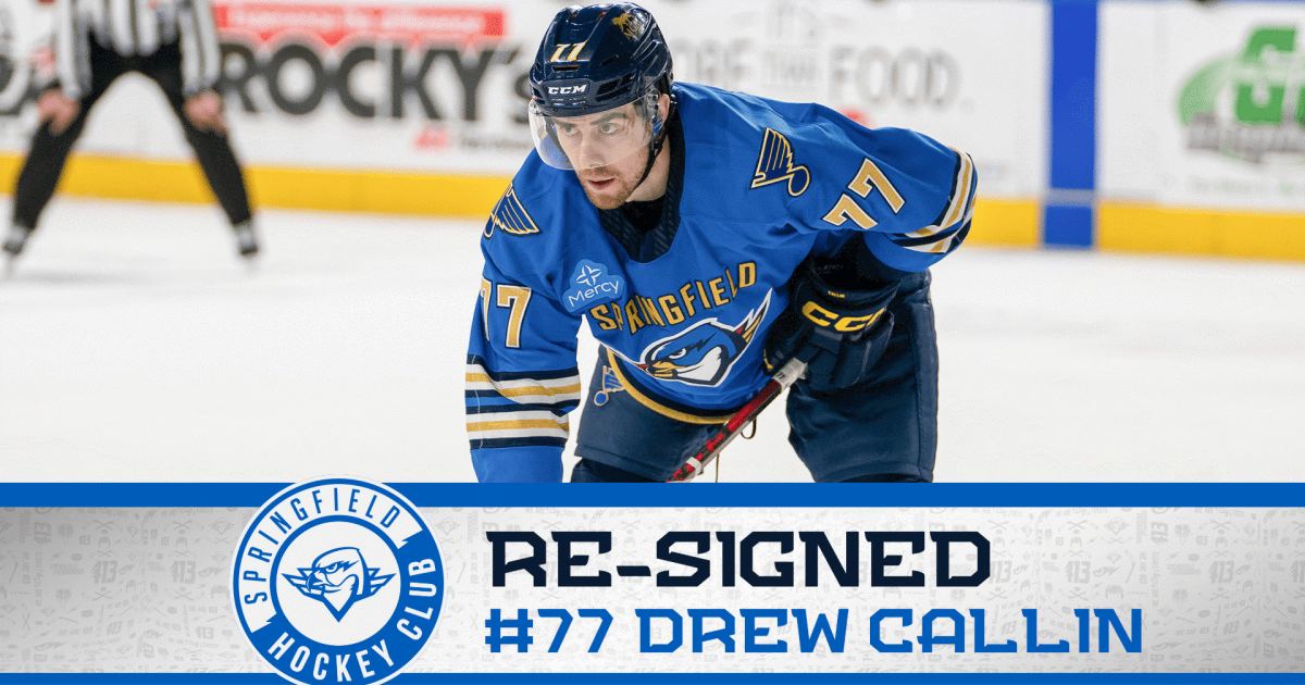 Springfield Thunderbirds | T-Birds Sign F Drew Callin to One-Year AHL…