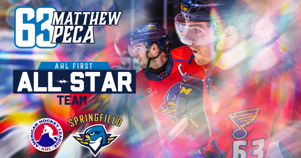 Springfield Thunderbirds | Matthew Peca Named to AHL's First All-Star…