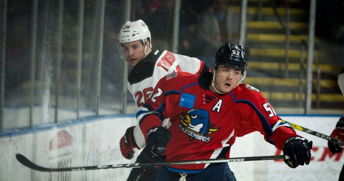 Springfield Thunderbirds | Weegar Ties Score Late, Devils Get Extra…