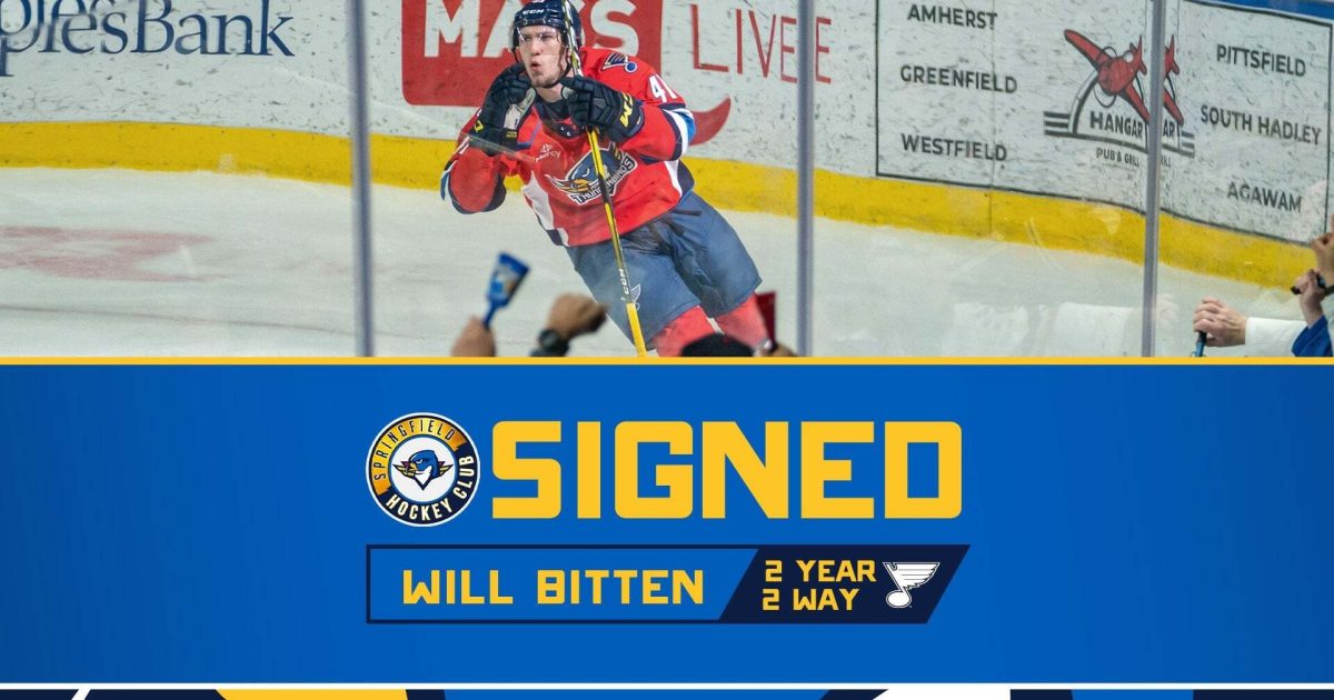Springfield Thunderbirds | Blues Sign F Will Bitten to Two-Year,…